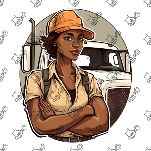 Female Trucker Logo - Etsy