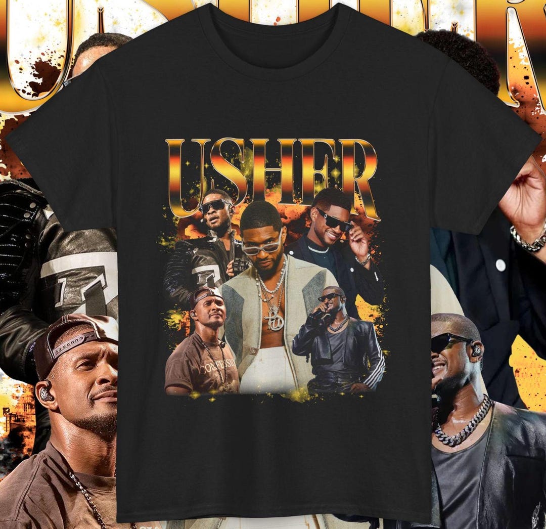 Usher Shirt Graphic Tee Vintage Rnb Singer Artist Merch Express ...