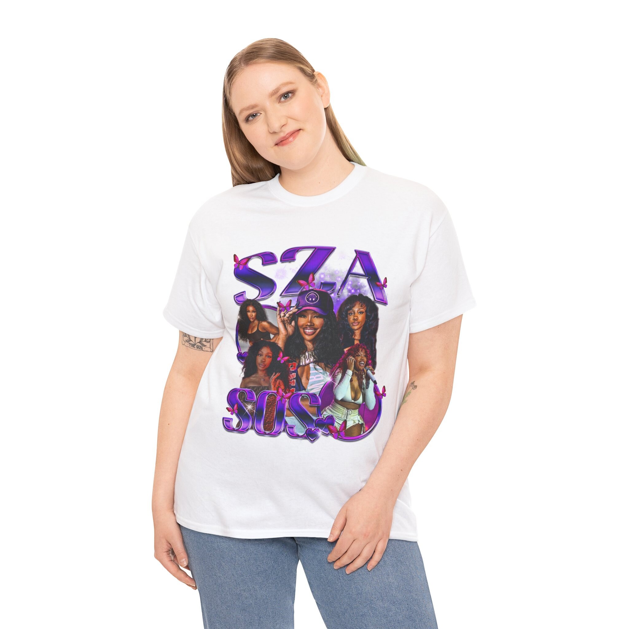SZA Graphic Tee Shirt Purple Butterfly Vintage Bootleg Y2K Design - Etsy