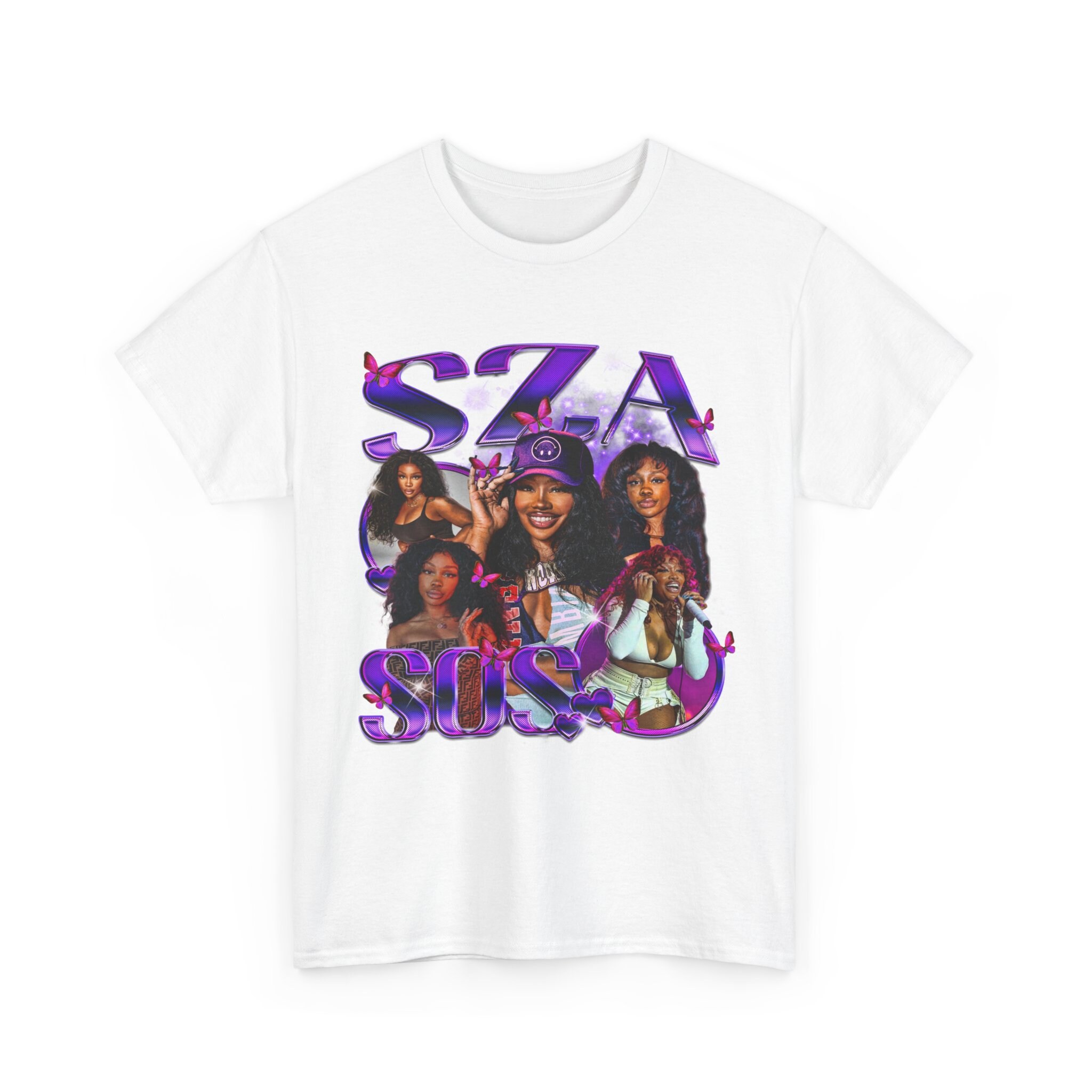 SZA Graphic Tee Shirt Purple Butterfly Vintage Bootleg Y2K Design - Etsy