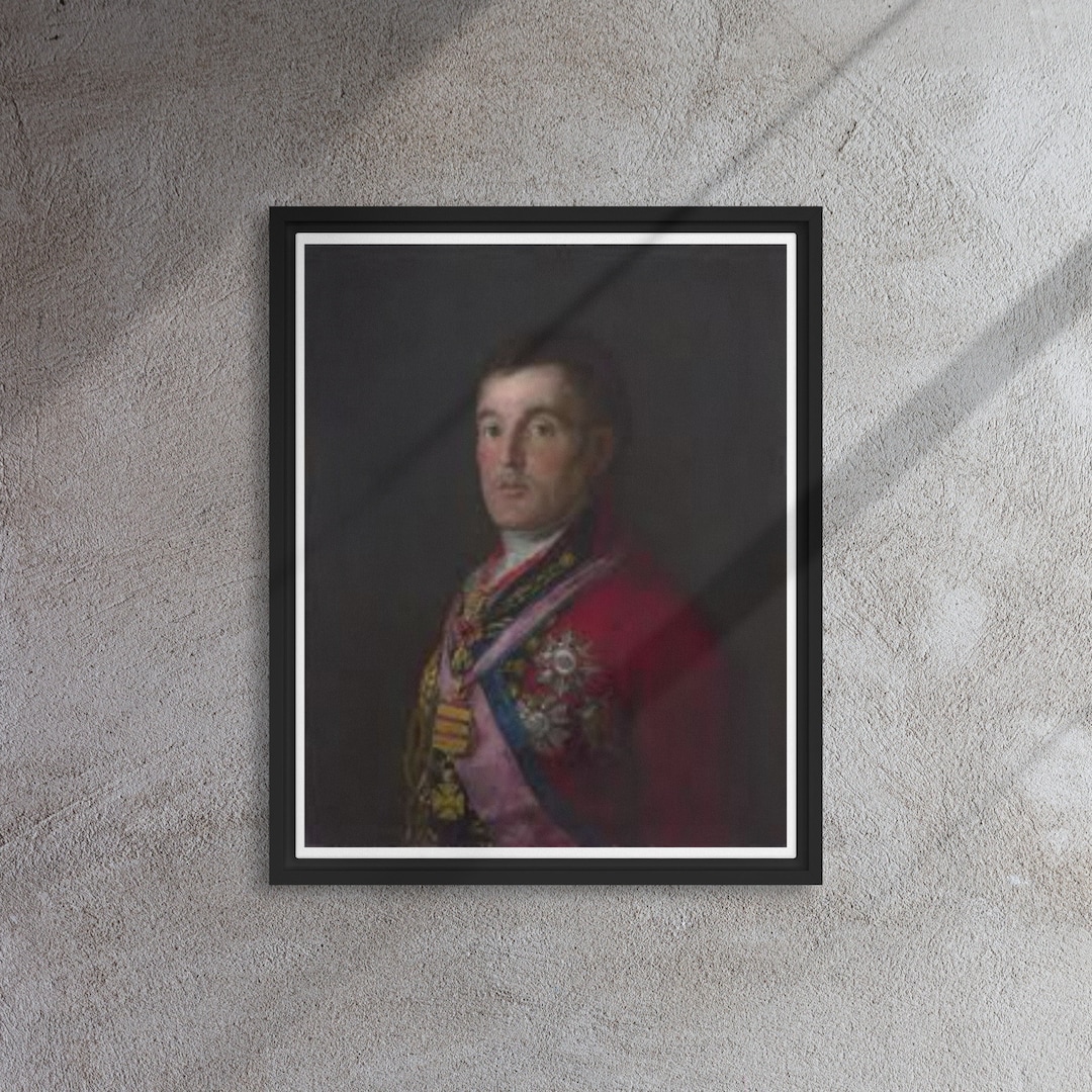 Portrait of the Duke of Wellington - Francisco Goya Framed Canvas ...