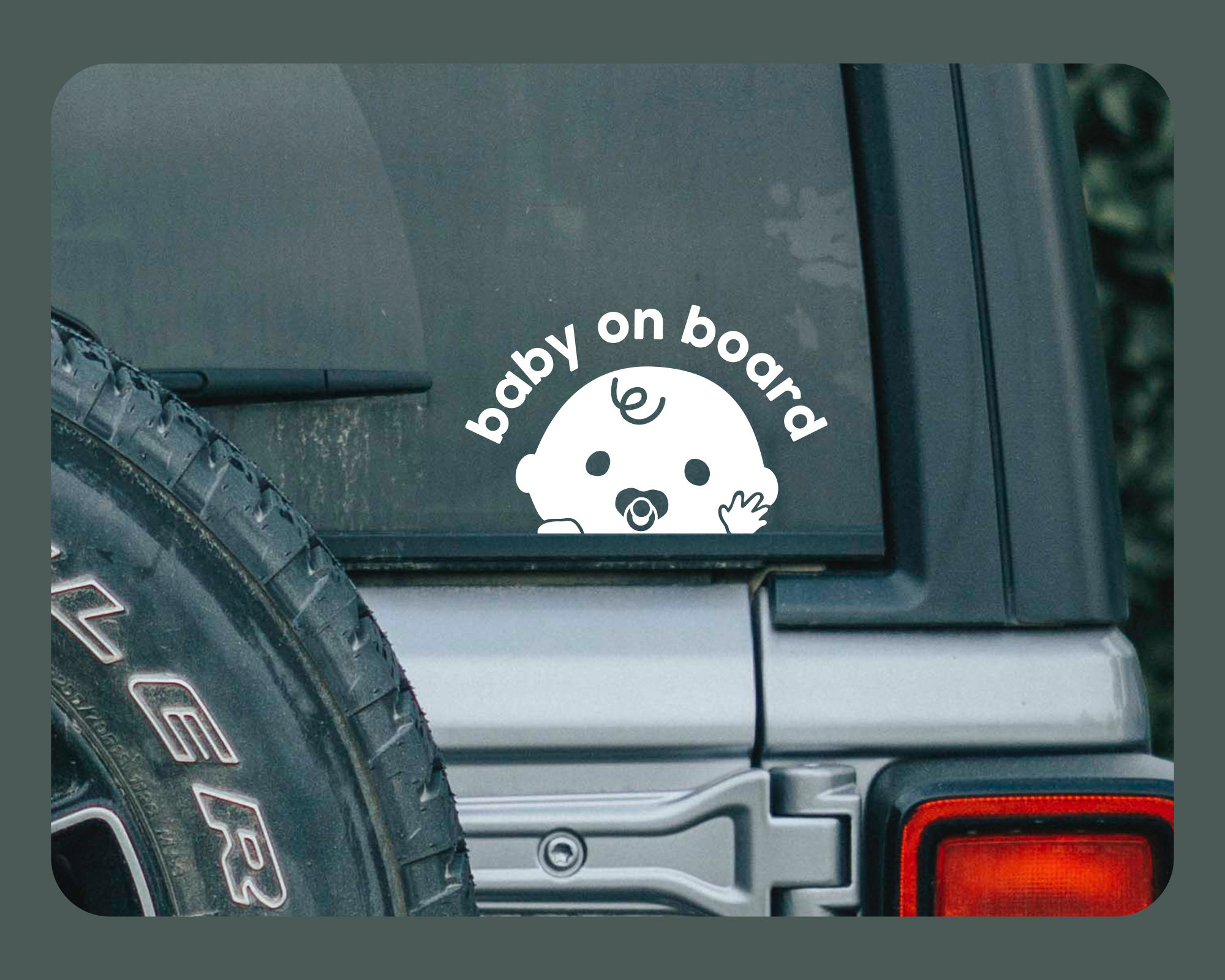 Cute Baby on Board Sticker Car Bumper Sticker Cute Gift for Baby on ...