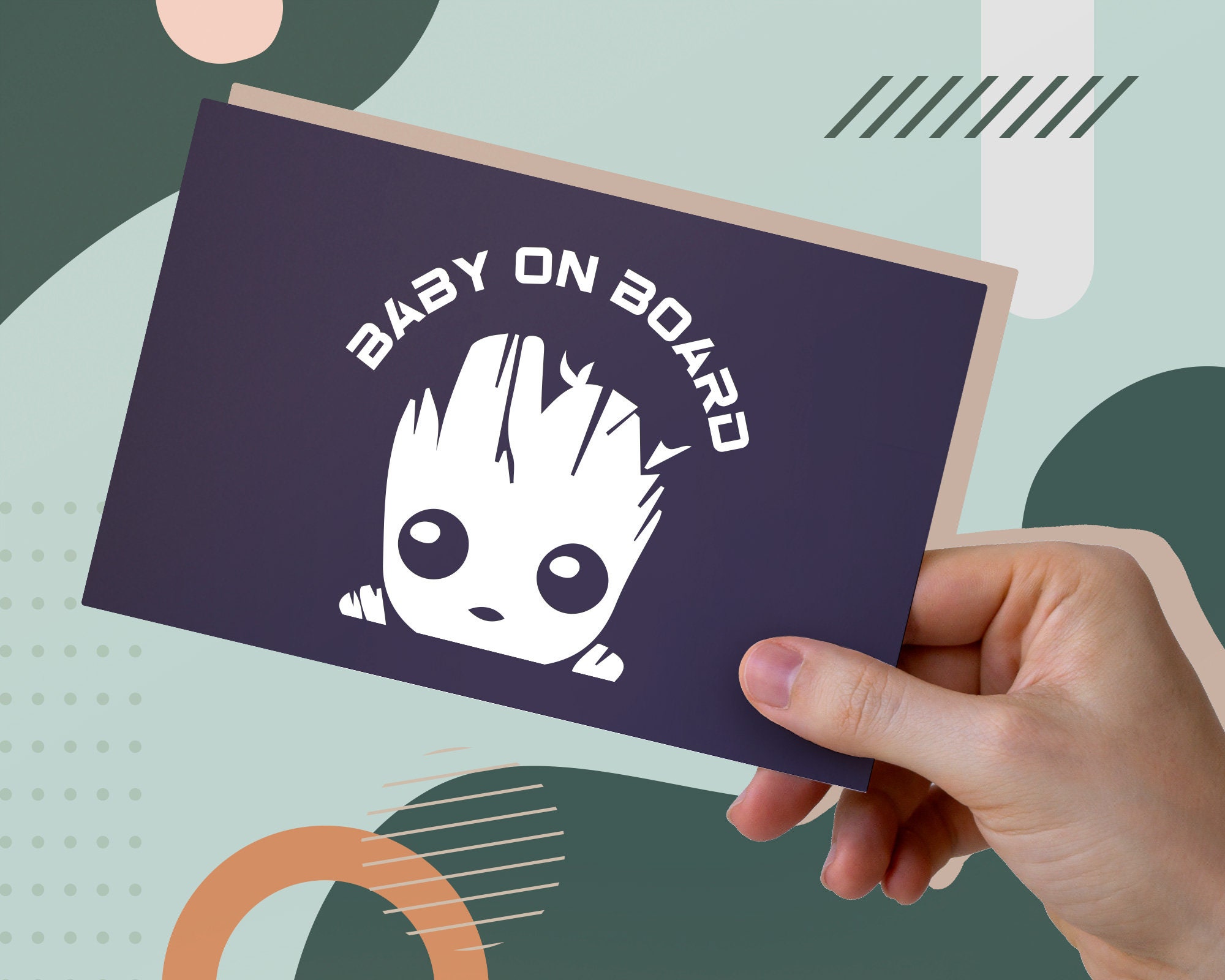 Baby Groot Sticker Car Bumper Sticker Groot Gift for Baby on Board ...