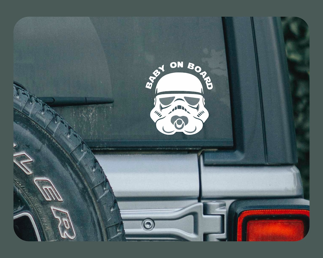 Baby Stormtrooper Car Decal - Baby on Board Sticker, Star Wars Gift - Etsy
