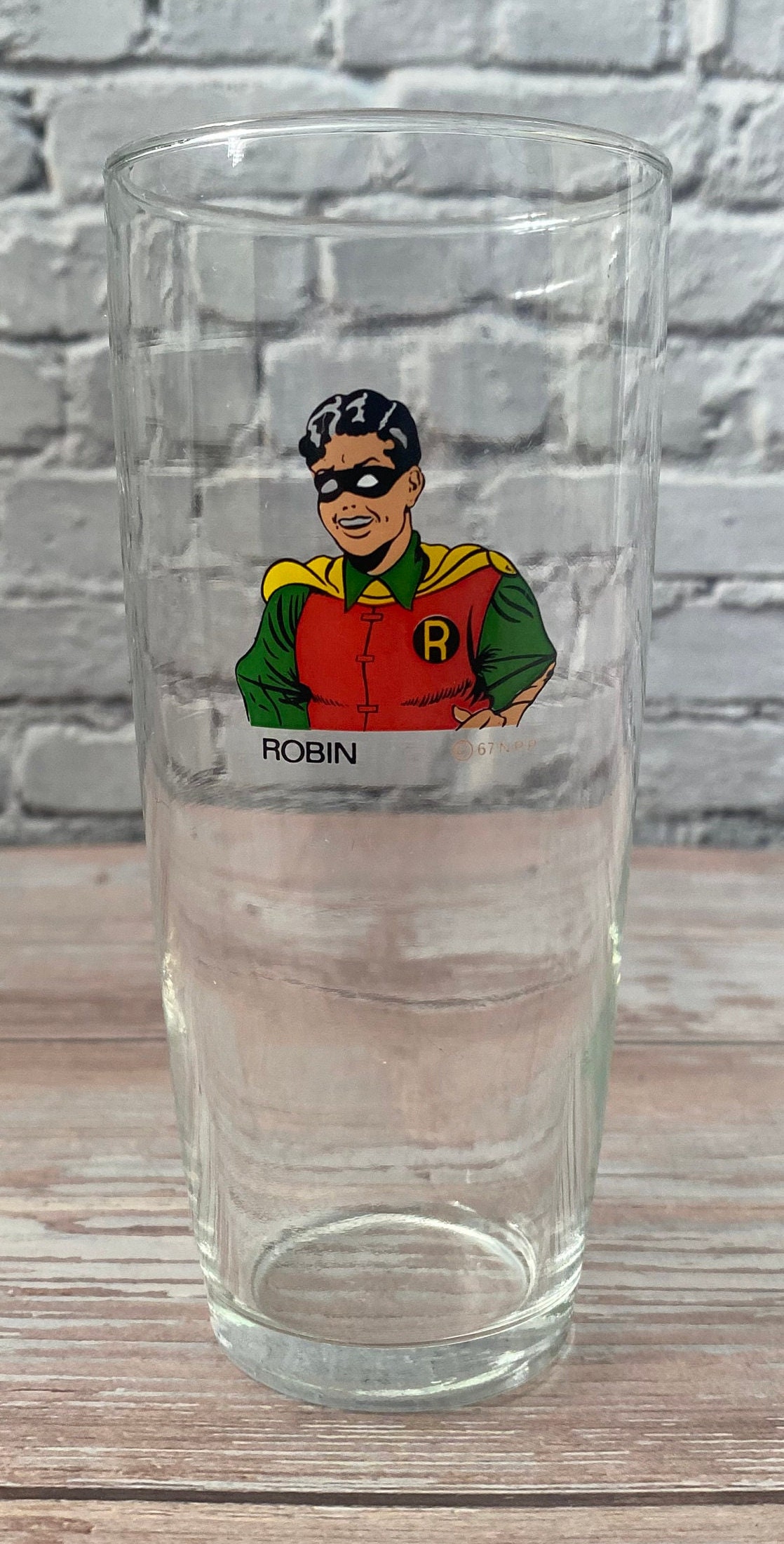 Vintage 1967 60's Batman & Robin Glass American Comic Books Superheros ...