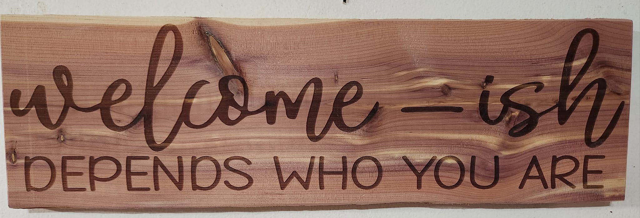 Door Sign Welcome-ish Sign Custom Wood Sign Personalized Rustic Home ...