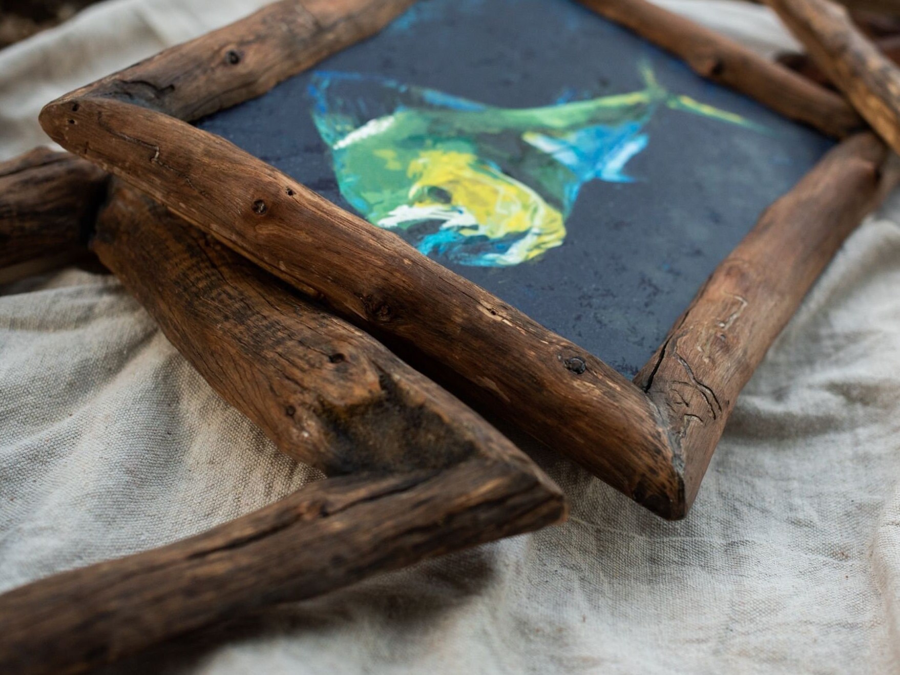 5x7 8x10 11x14 16x20 DRIFTWOOD FRAMES Fish Print - Etsy