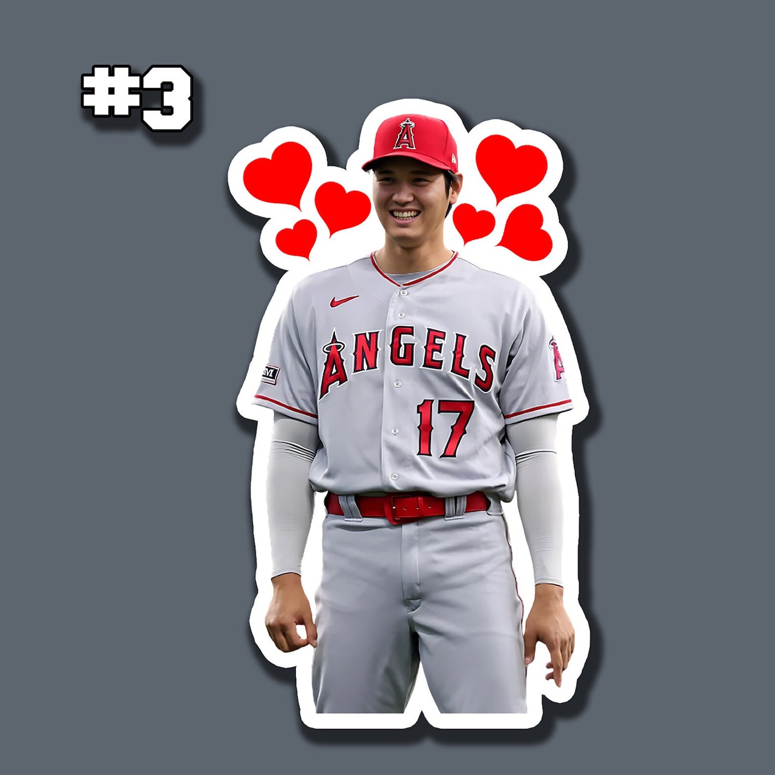 MLB Shohei Ohtani Sticker Los Angeles Angels Waterproof Vinyl Sticker ...