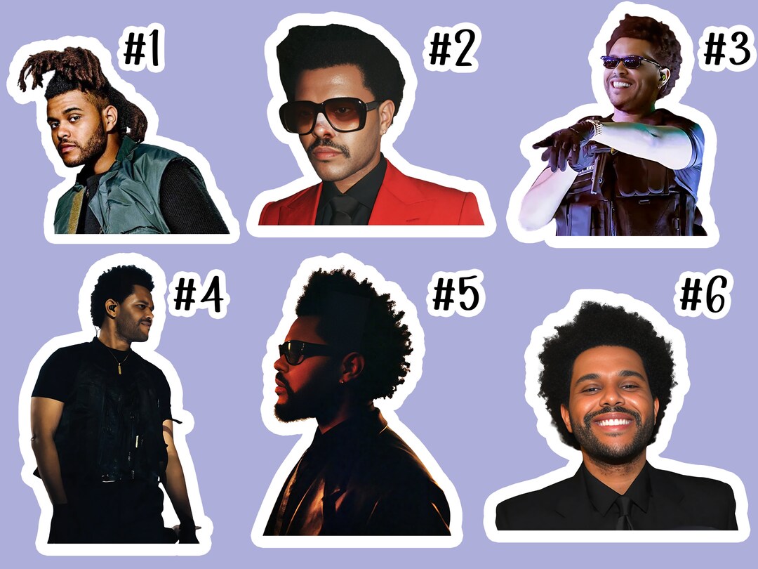 The Weeknd Sticker Pack the Weeknd Vinyl Stickers the Weeknd - Etsy