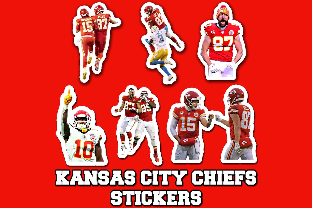NFL Kansas City Chiefs Sticker Bundle Waterproof Chiefs Vinyl Sticker ...