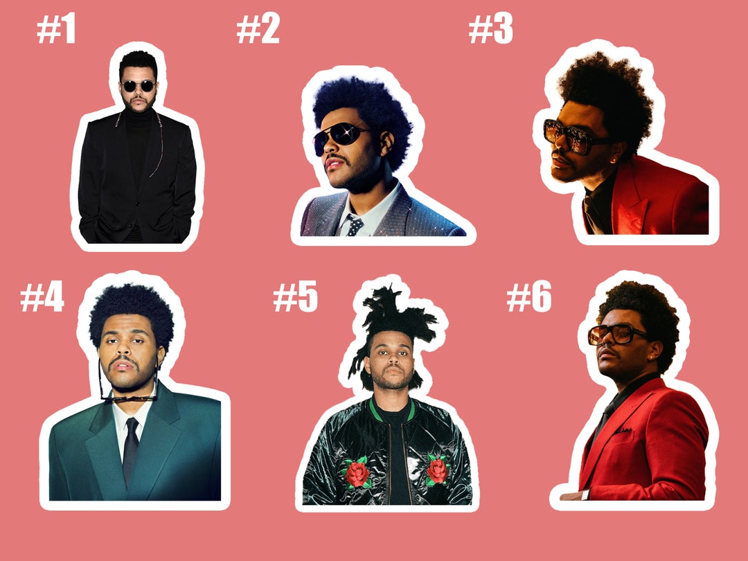 The Weeknd Sticker Pack the Weeknd Vinyl Stickers the Weeknd - Etsy