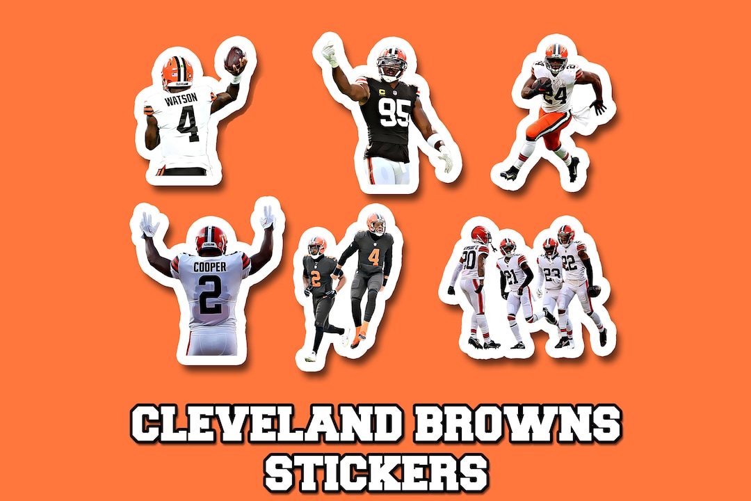 NFL Cleveland Brown Sticker Bundle Waterproof Browns Vinyl Sticker Gift ...