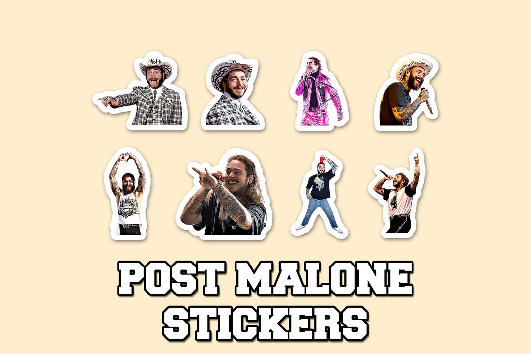Post Malone Sticker Pack Post Malone Vinyl Stickers Post Malone Album ...
