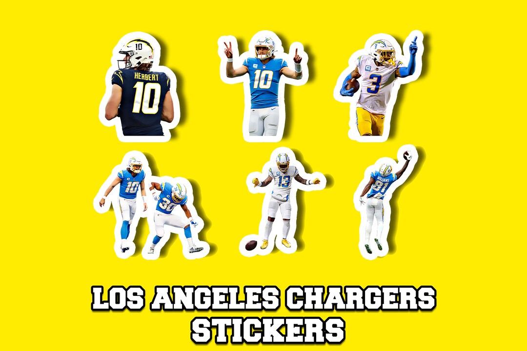 NFL Los Angeles Chargers Sticker Waterproof Chargers Vinyl Sticker Gift ...