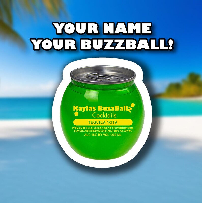 Buzzballz Sticker Buzzballz Personalized Sticker Gift for Him Gift for ...