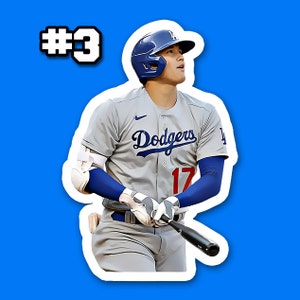 MLB Shohei Ohtani Sticker Los Angeles Dodgers Waterproof Vinyl Sticker ...