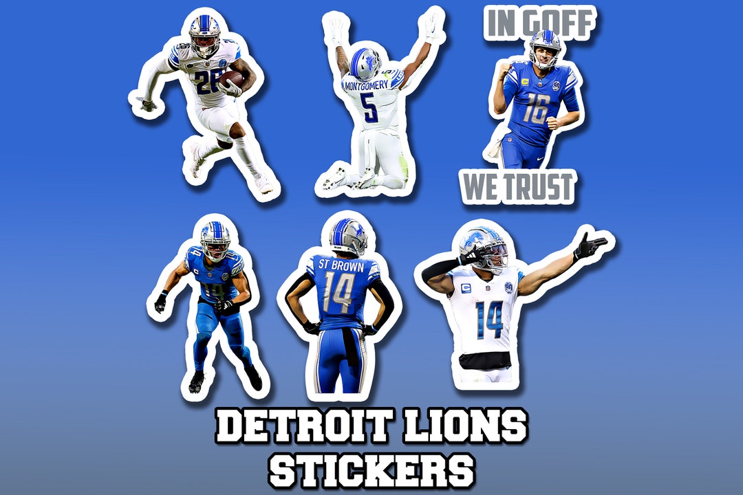 NFL Detroit Lions Sticker Waterproof Detroit Lions Vinyl Sticker Gift ...