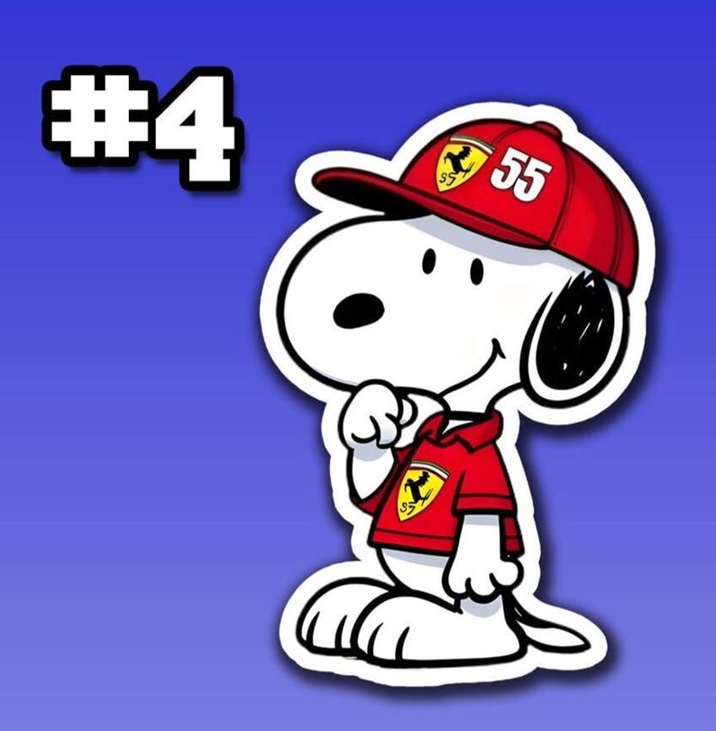 Formula One Stickers Snoopy Stickers F1 Stickers F1 Decals F1 Gift ...