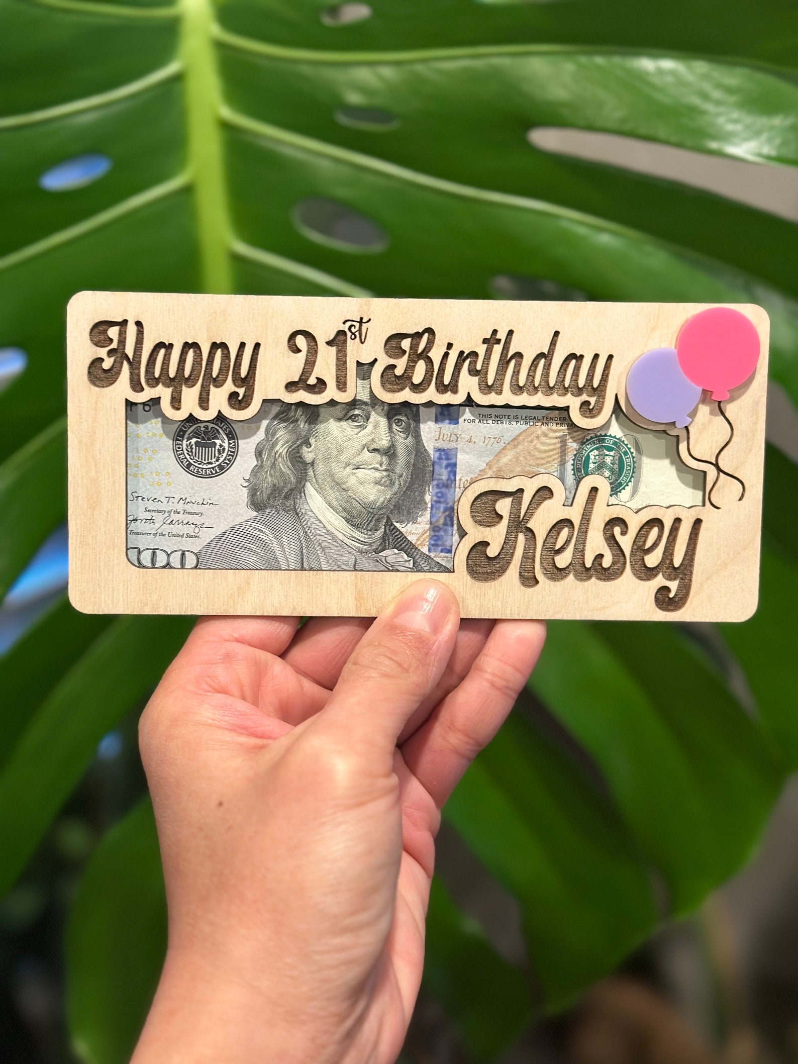 Happy Birthday Money Card, Personalized Money Holder, Gifts - Etsy