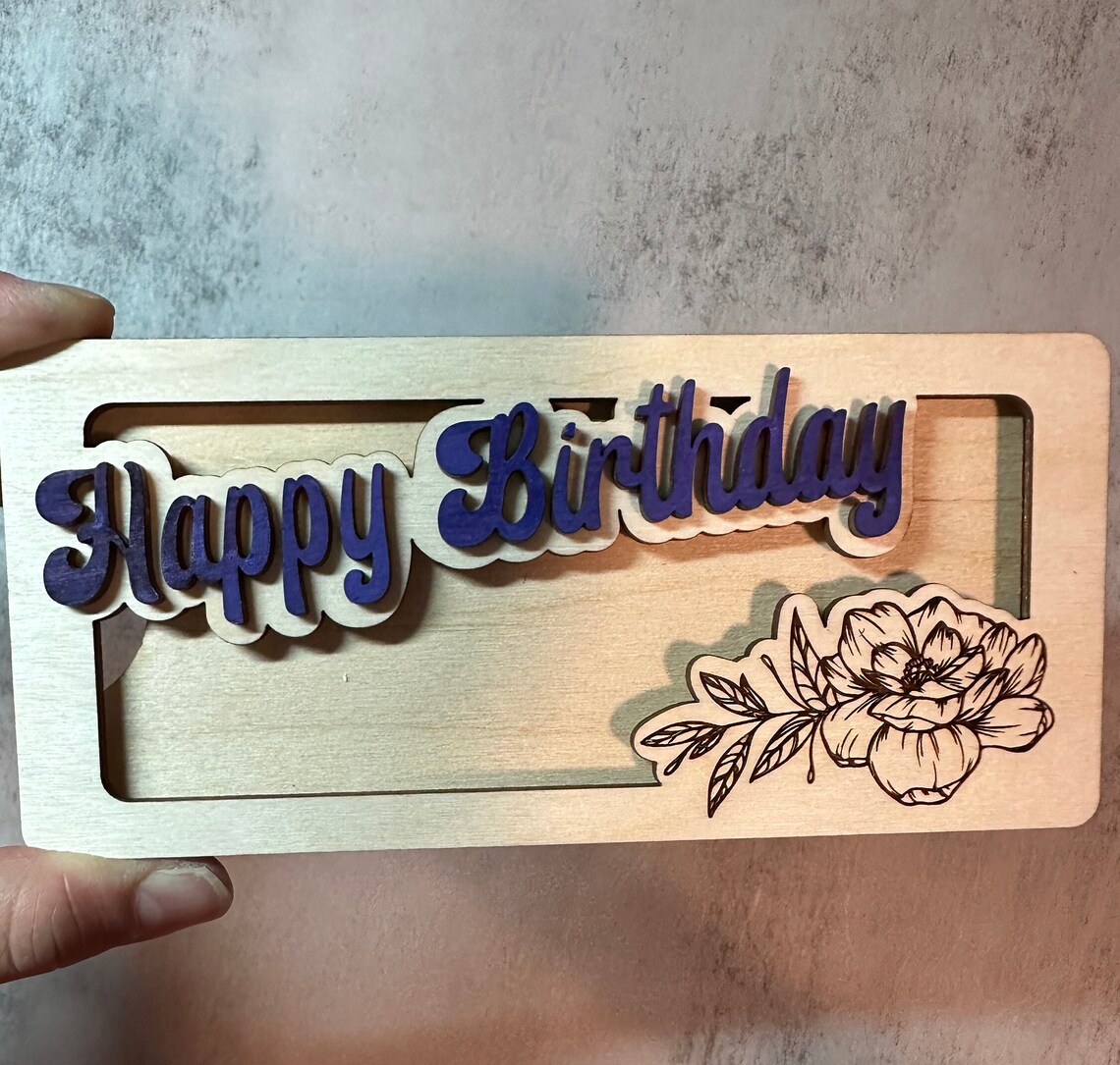 Happy Birthday Money Card Personalized Money Holder Gifts - Etsy