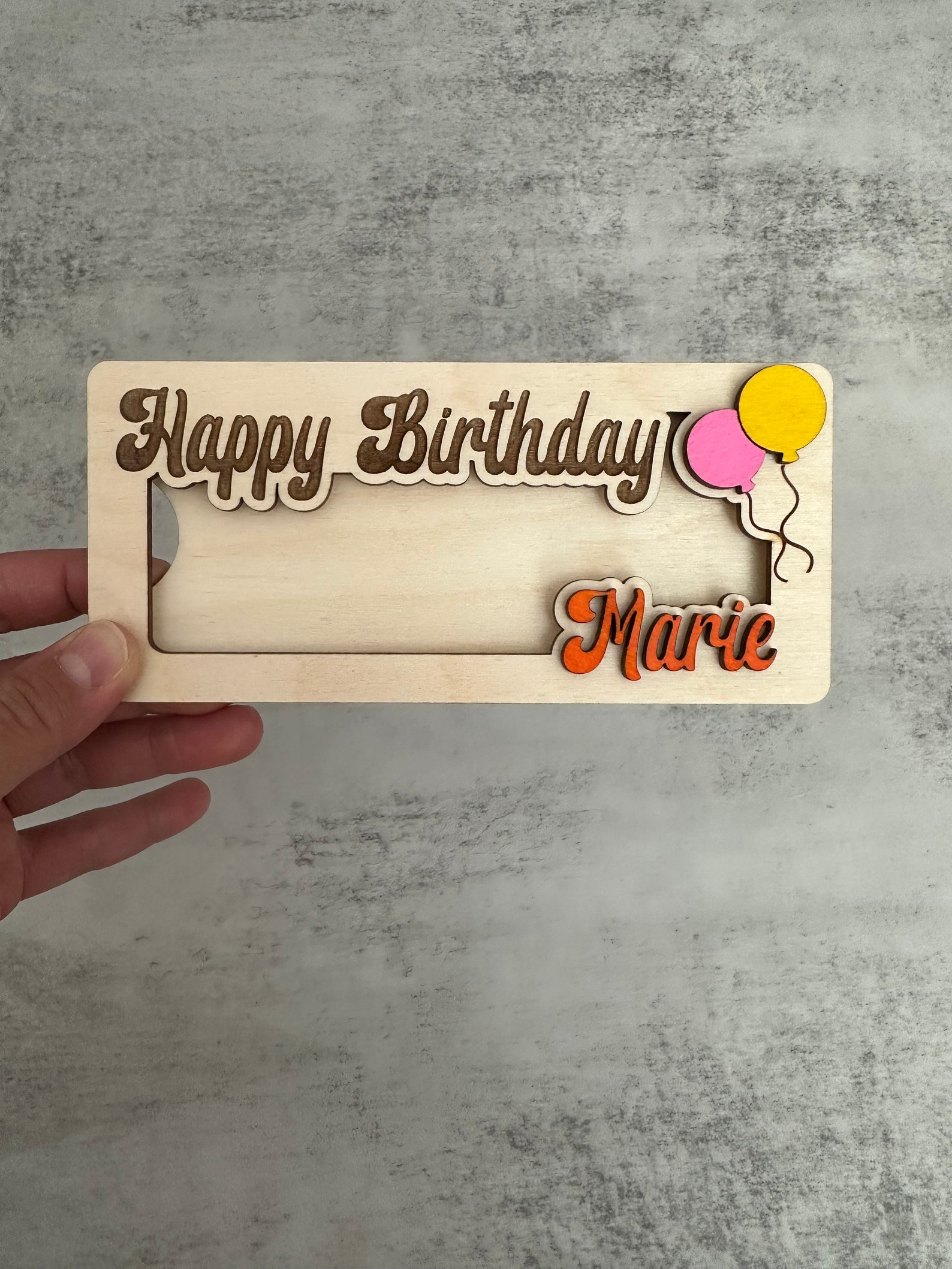 Happy Birthday Money Card Personalized Money Holder Gifts - Etsy