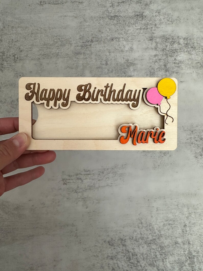 Happy Birthday Money Card Personalized Money Holder Gifts - Etsy