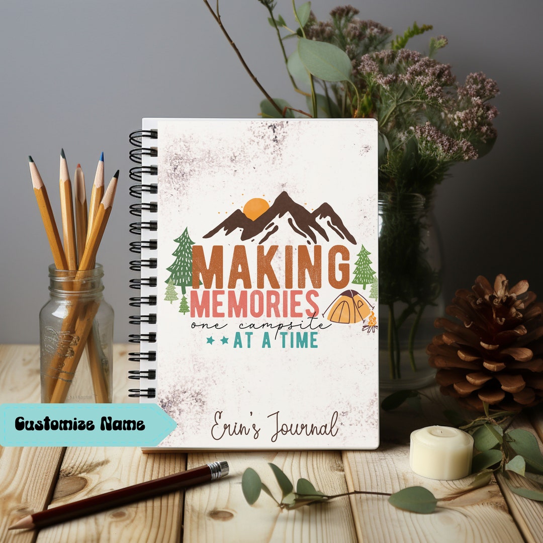 Personalized Camping Journal, Gratitude Notebook, Outdoor Wellness ...