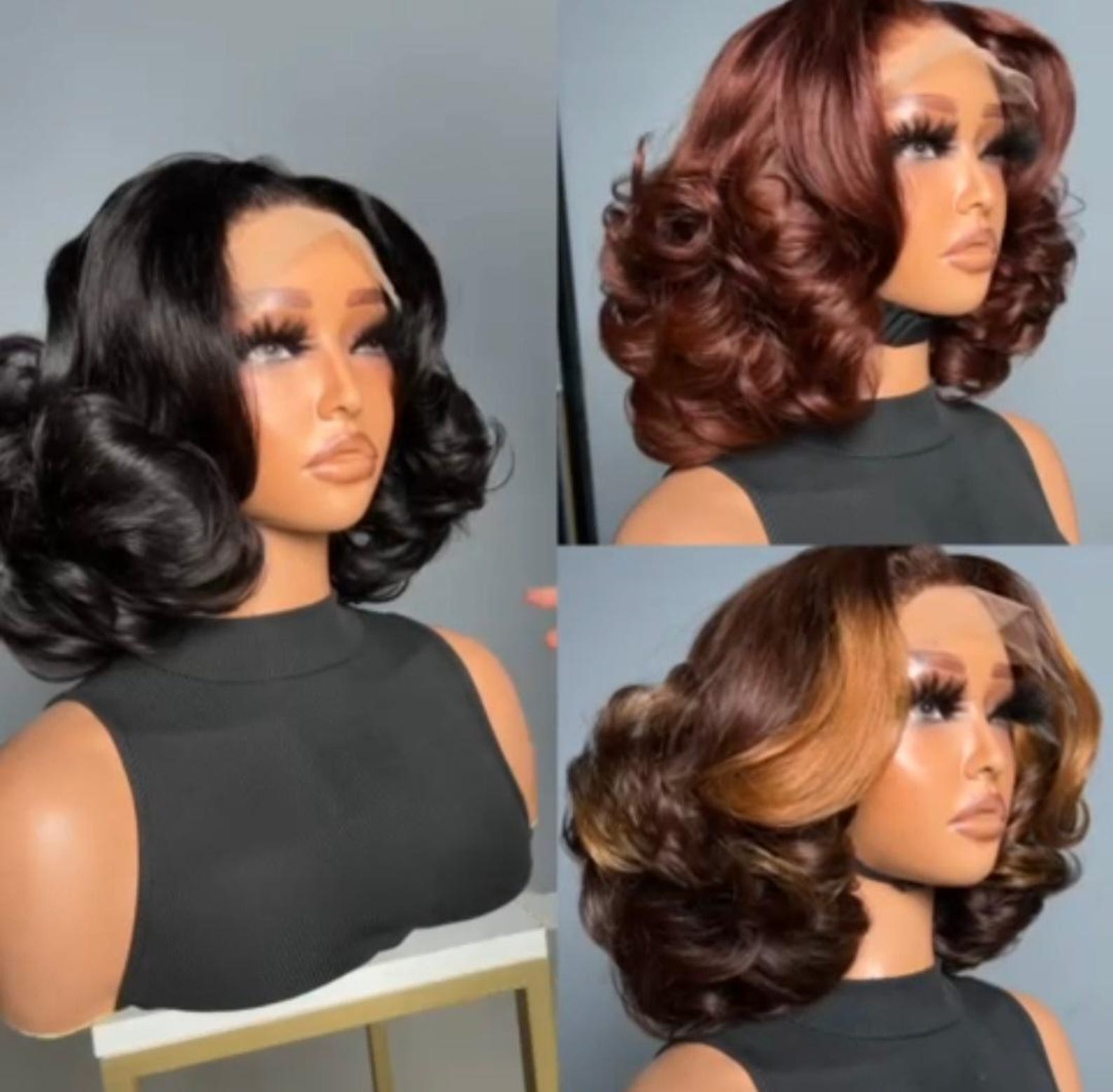 100% Human Hair, SDD, 5x5 Transparent Lace Bouncy Wig. Free Shipping - Etsy