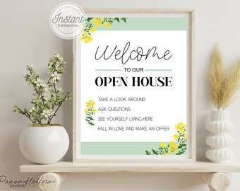 Open House Welcome Sign, Open House Welcome, Real Estate Marketing ...