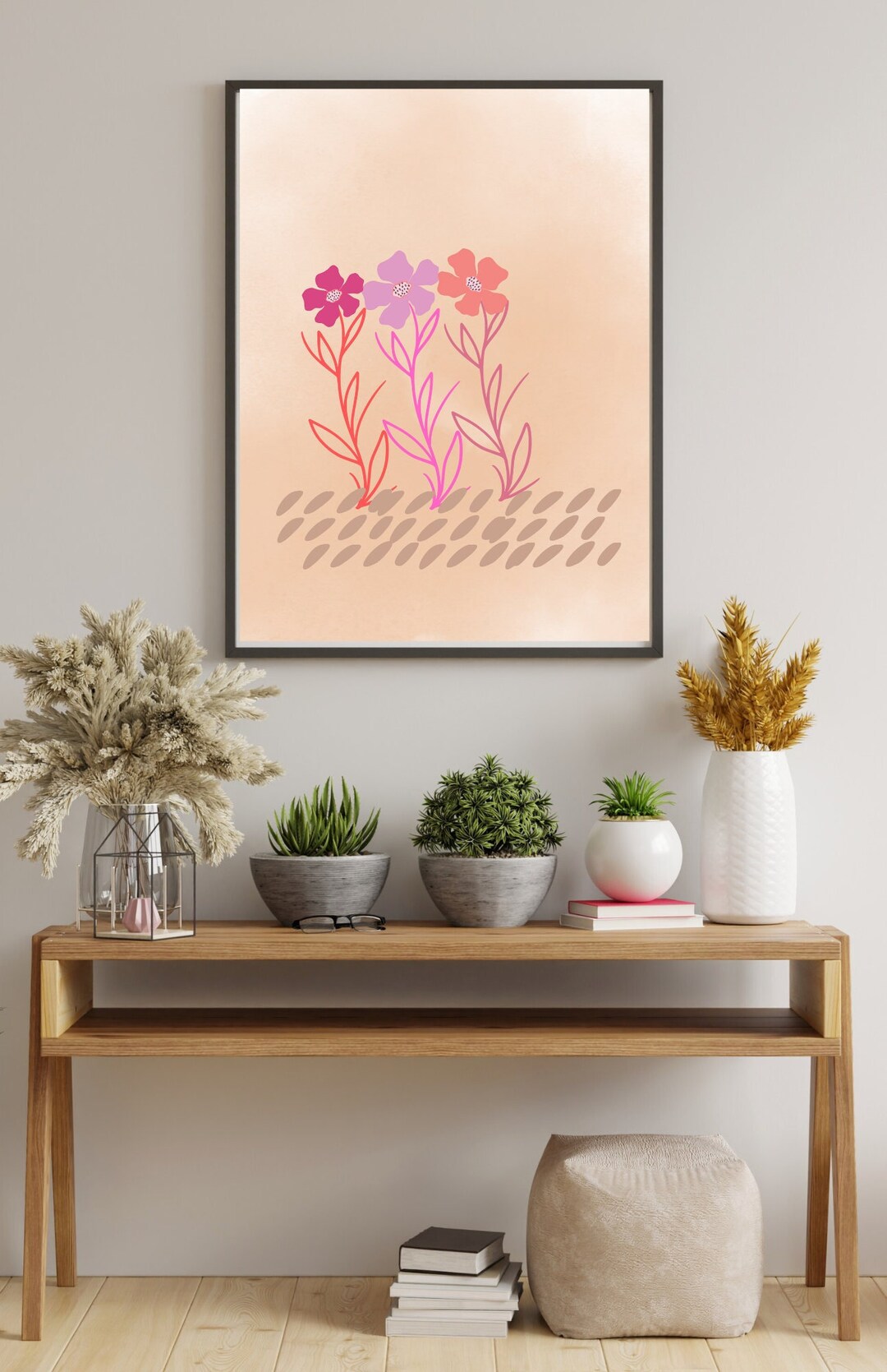 Downloadable Flower Wall Art Watercolor Flower Wall Art - Etsy