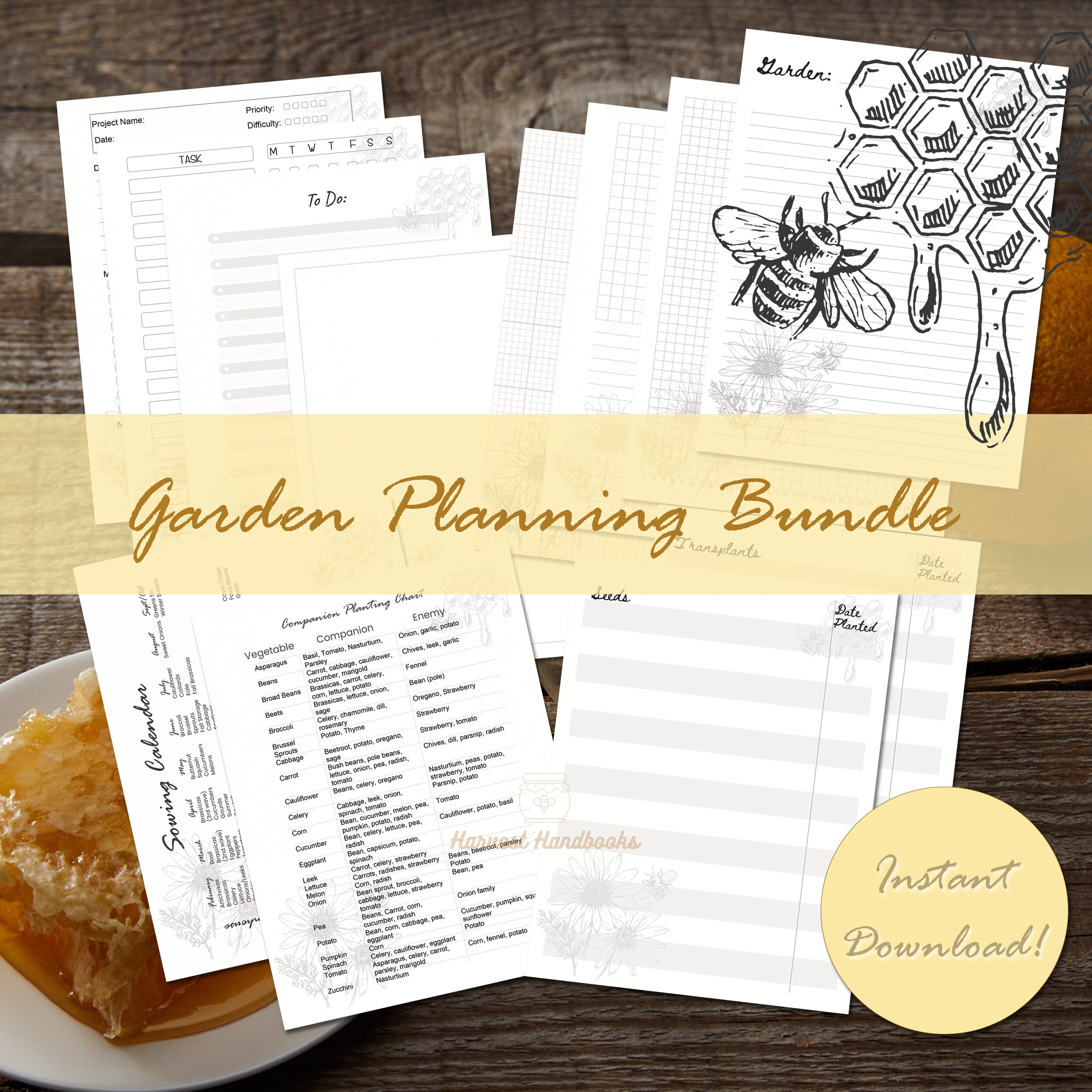 Companion Planting Garden Plot Planner Garden Planner Bundle - Etsy