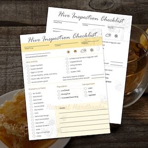 Beehive Inspection Sheets | Printable Beekeeping Logbook Pages ...