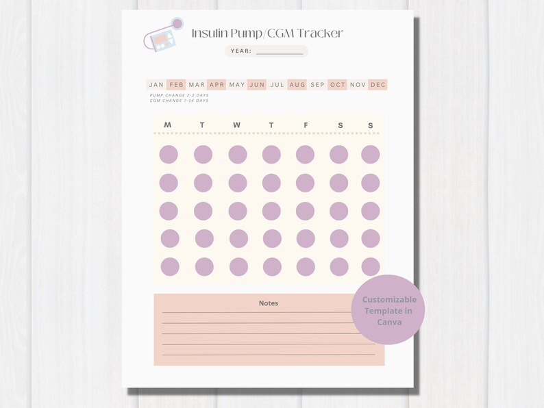 Insulin Pump Tracker, CGM Tracker, CGM Log, Diabetes Device Tracker ...