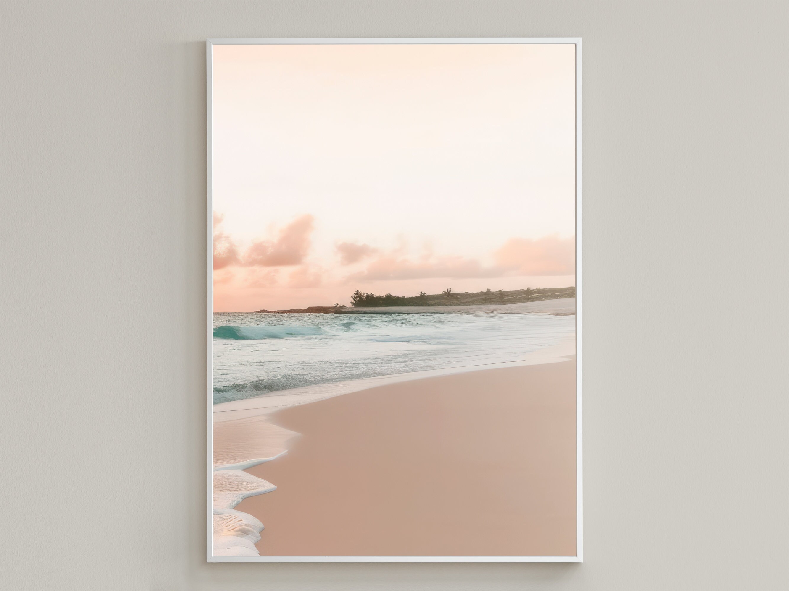 Set of 3: Vanilla Sunset Digital Downloads /neutral Art Print / Beach ...