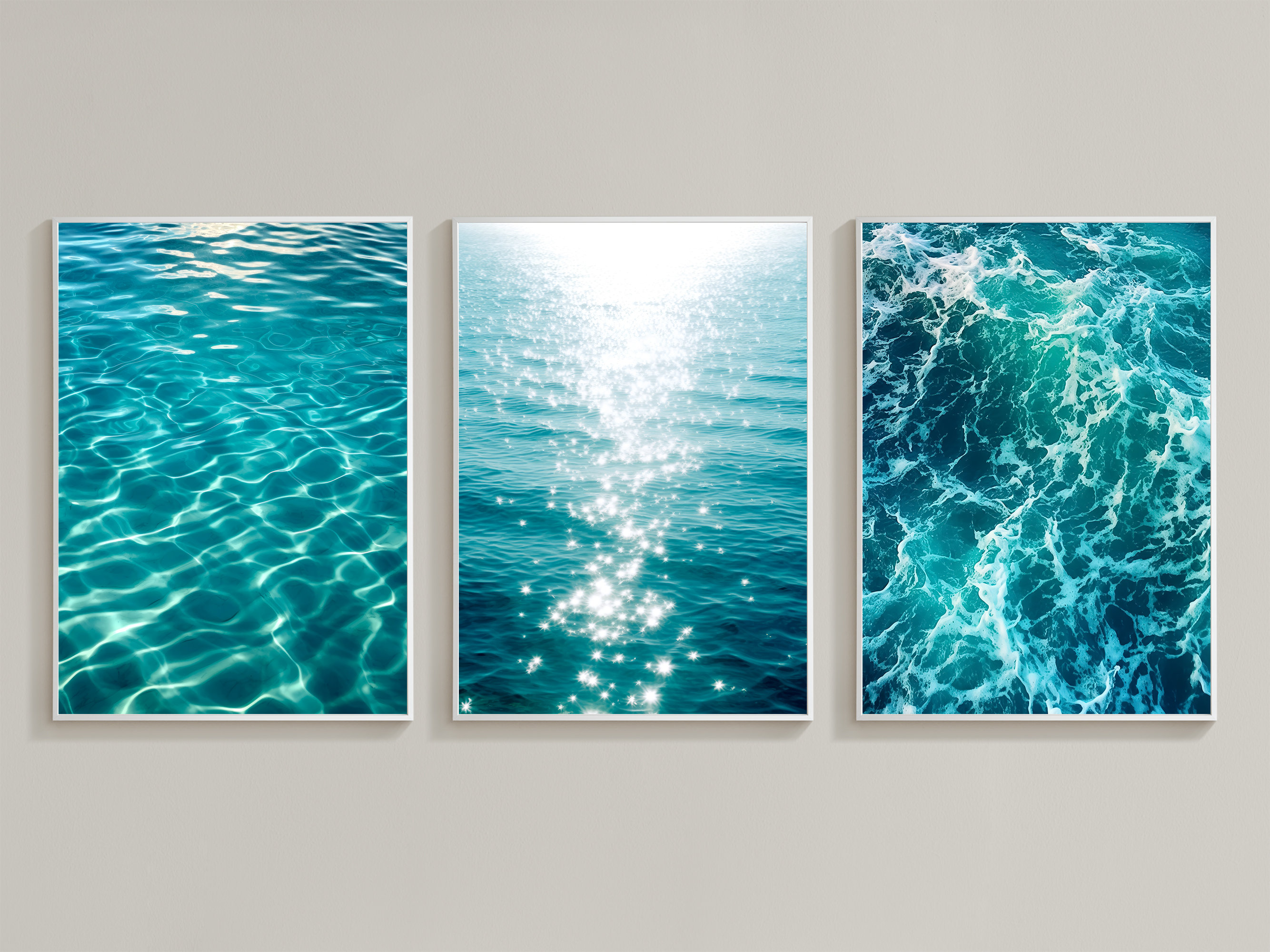 Set of 3: the Shape of Water Downloadable Prints / Ocean Art Print ...