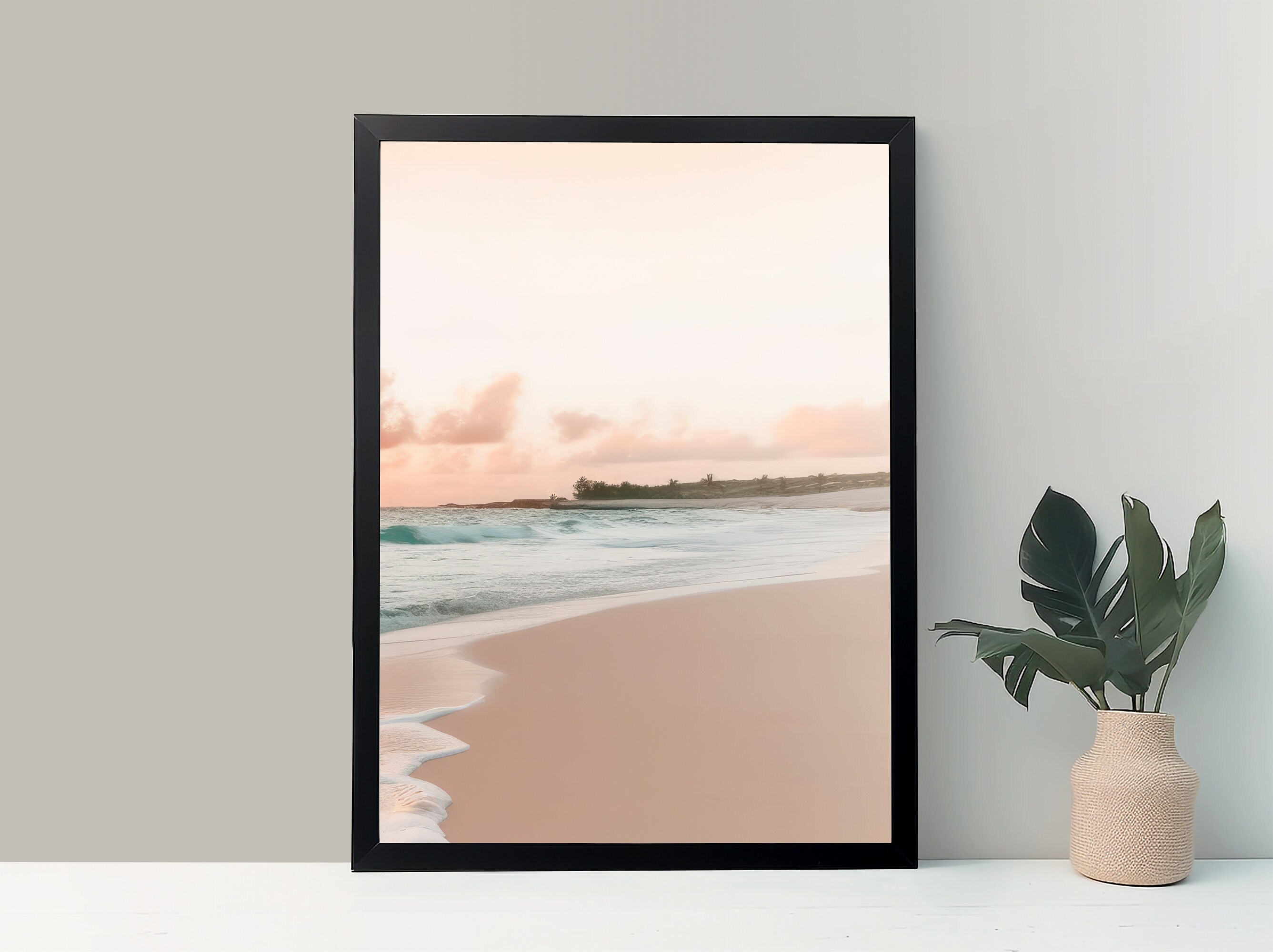 Set of 3: Vanilla Sunset Digital Downloads /neutral Art Print / Beach ...