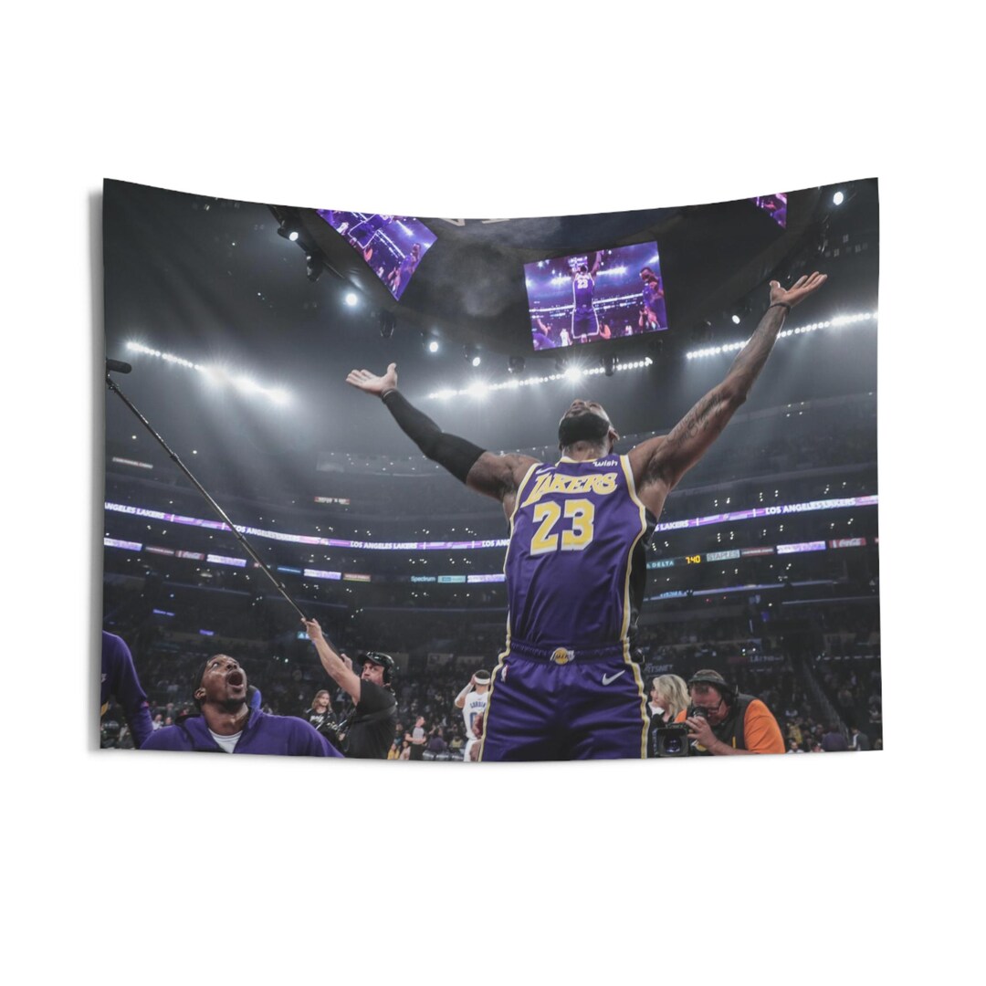 Lebron James Los Angels Lakers Smoke Indoor Wall Tapestries - Etsy