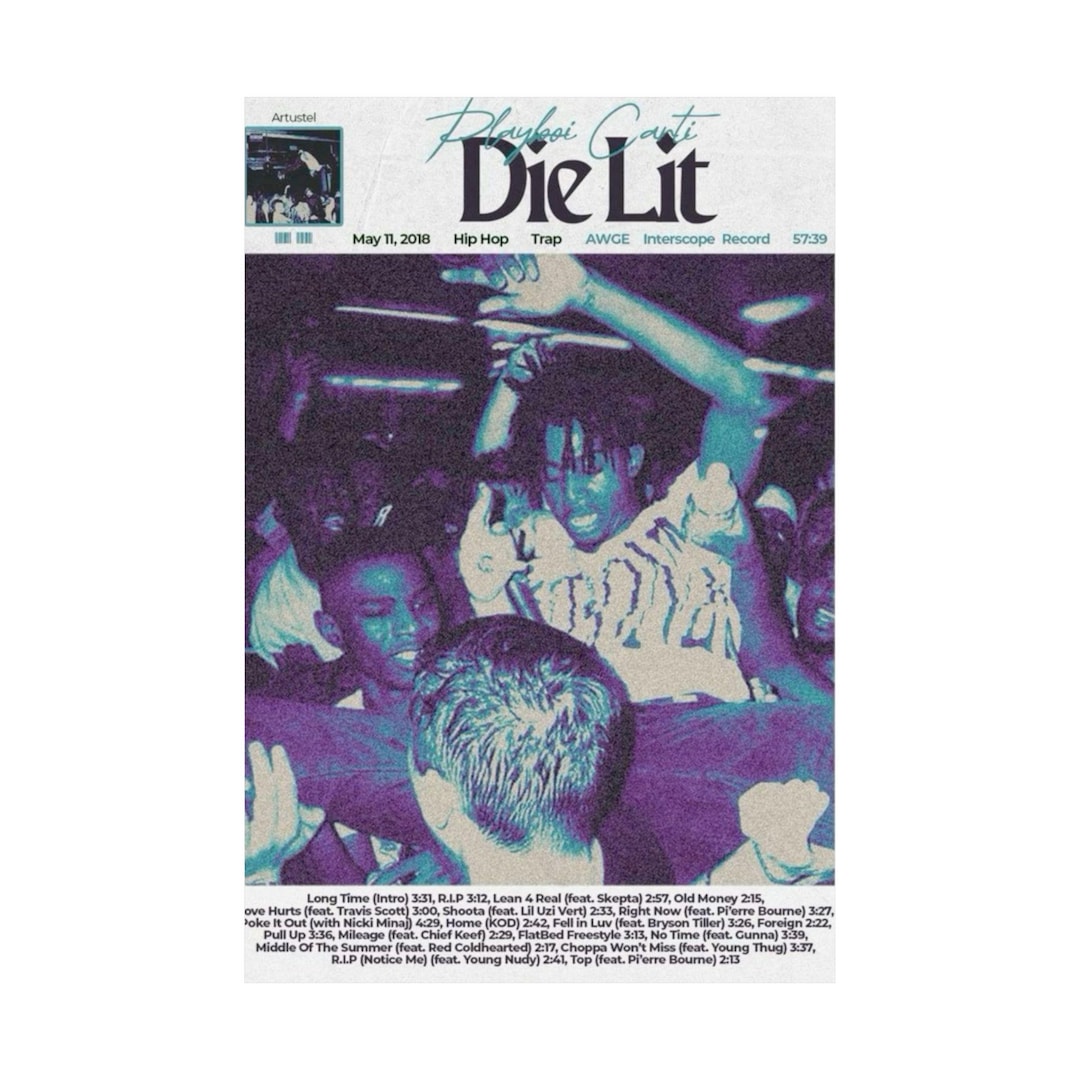 Playboi Carti Die Lit Poster - Etsy UK