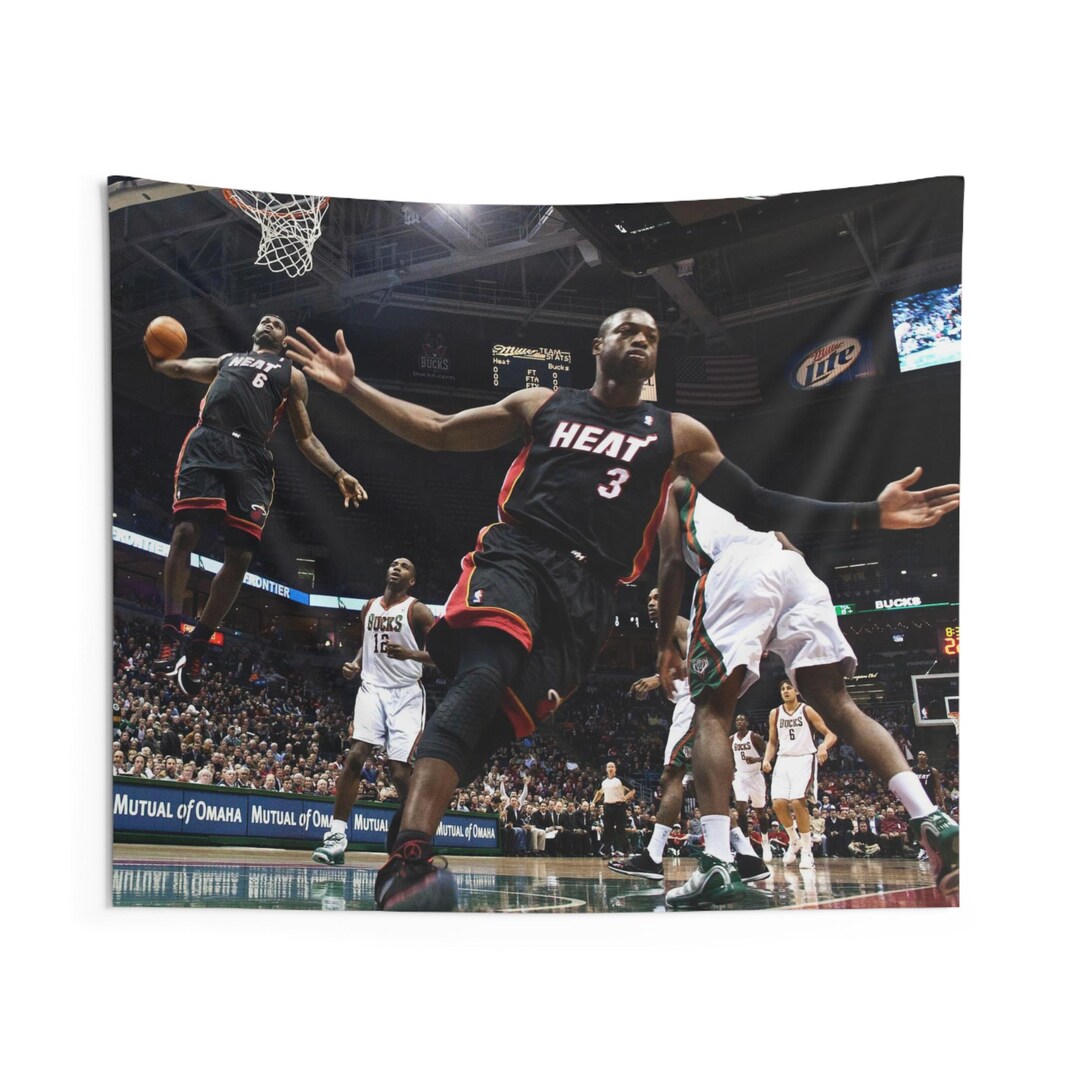 Lebron James Dewayne Wade Famous Dunk Indoor Wall Tapestries - Etsy