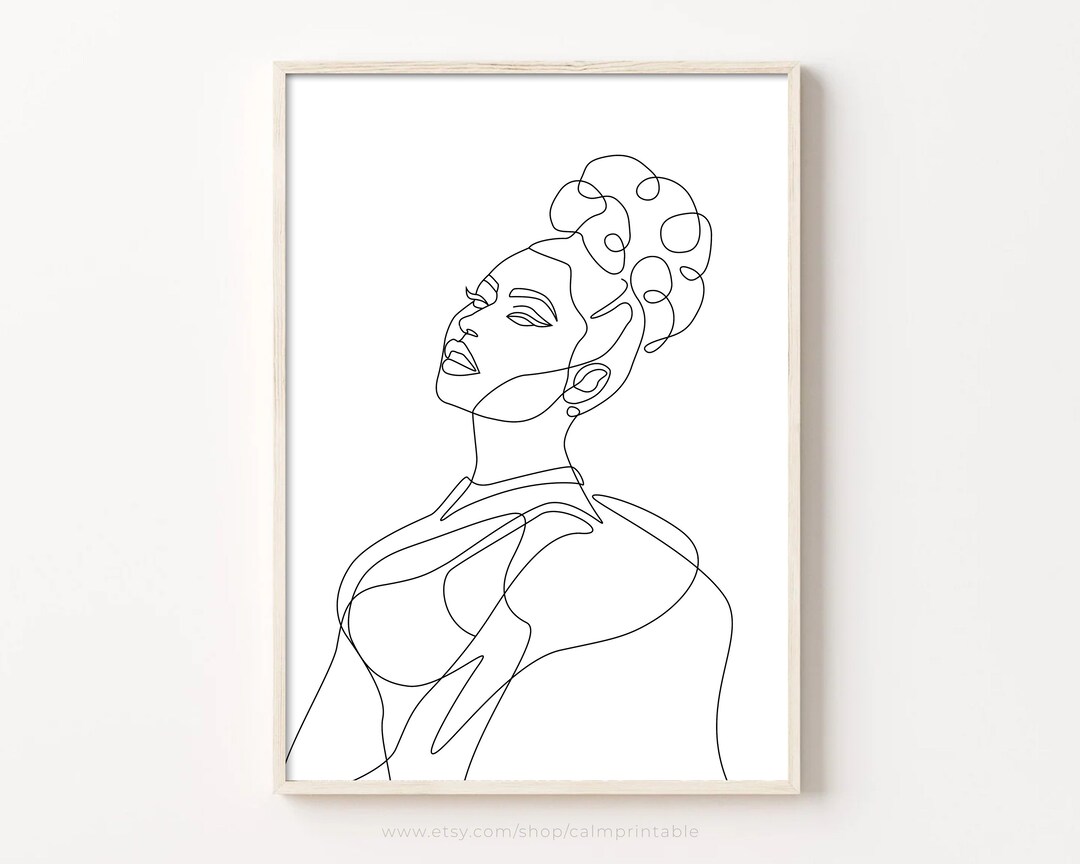 Nicki Minaj Line Art Print, Printable Wall Art, One Line Drawing, Wall ...