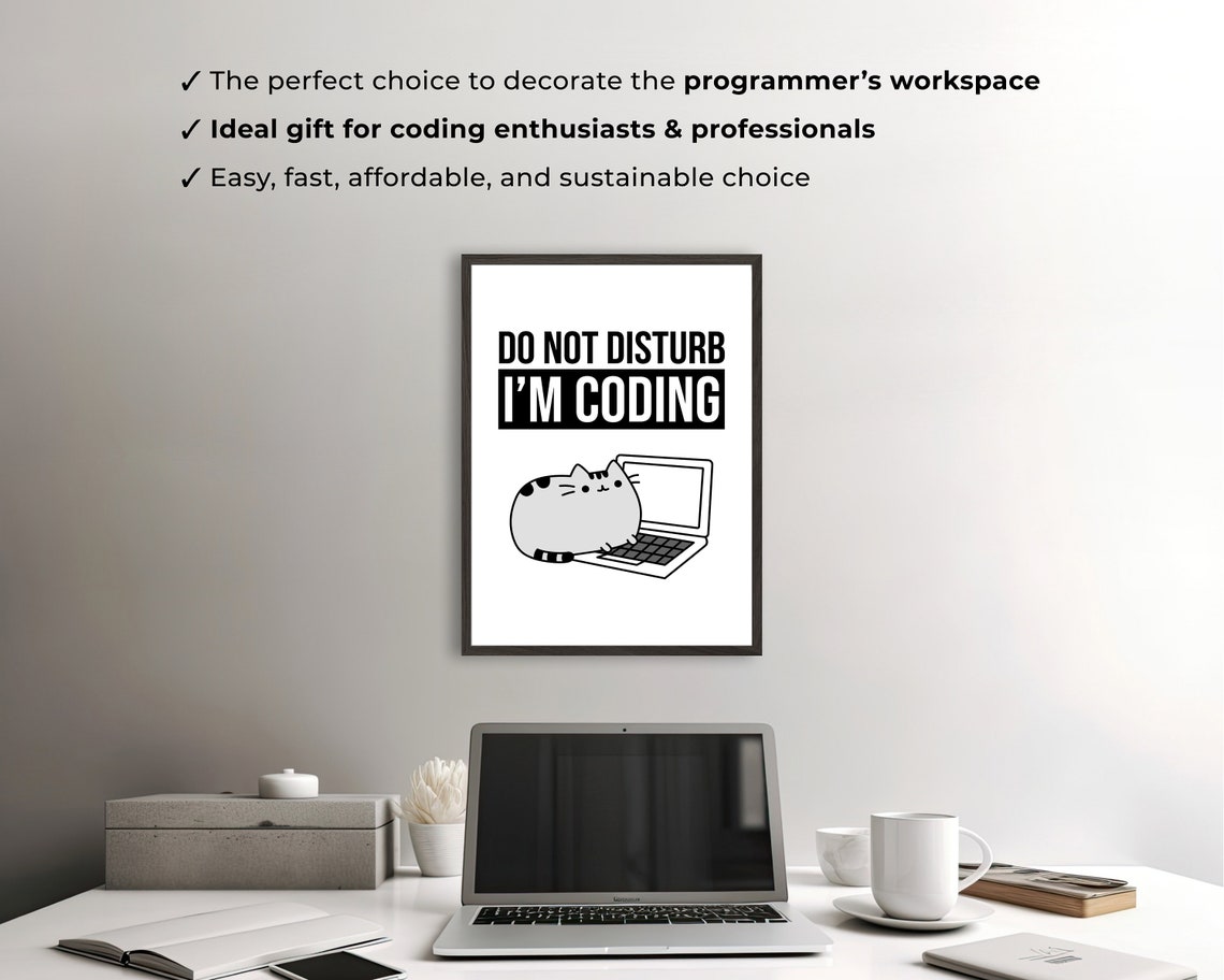 Cute Programmer Gift, Printable Wall Art, Programming Print, Coder ...