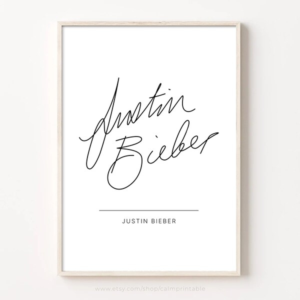 Justin Bieber - Etsy