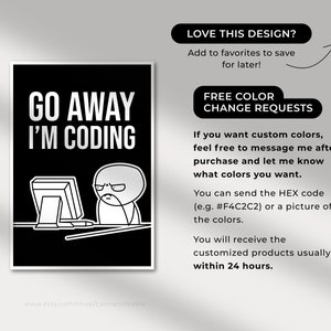 Funny Programmer Gift, Printable Wall Art, Programming Print, Coder Quote Poster, Computer Geek ...