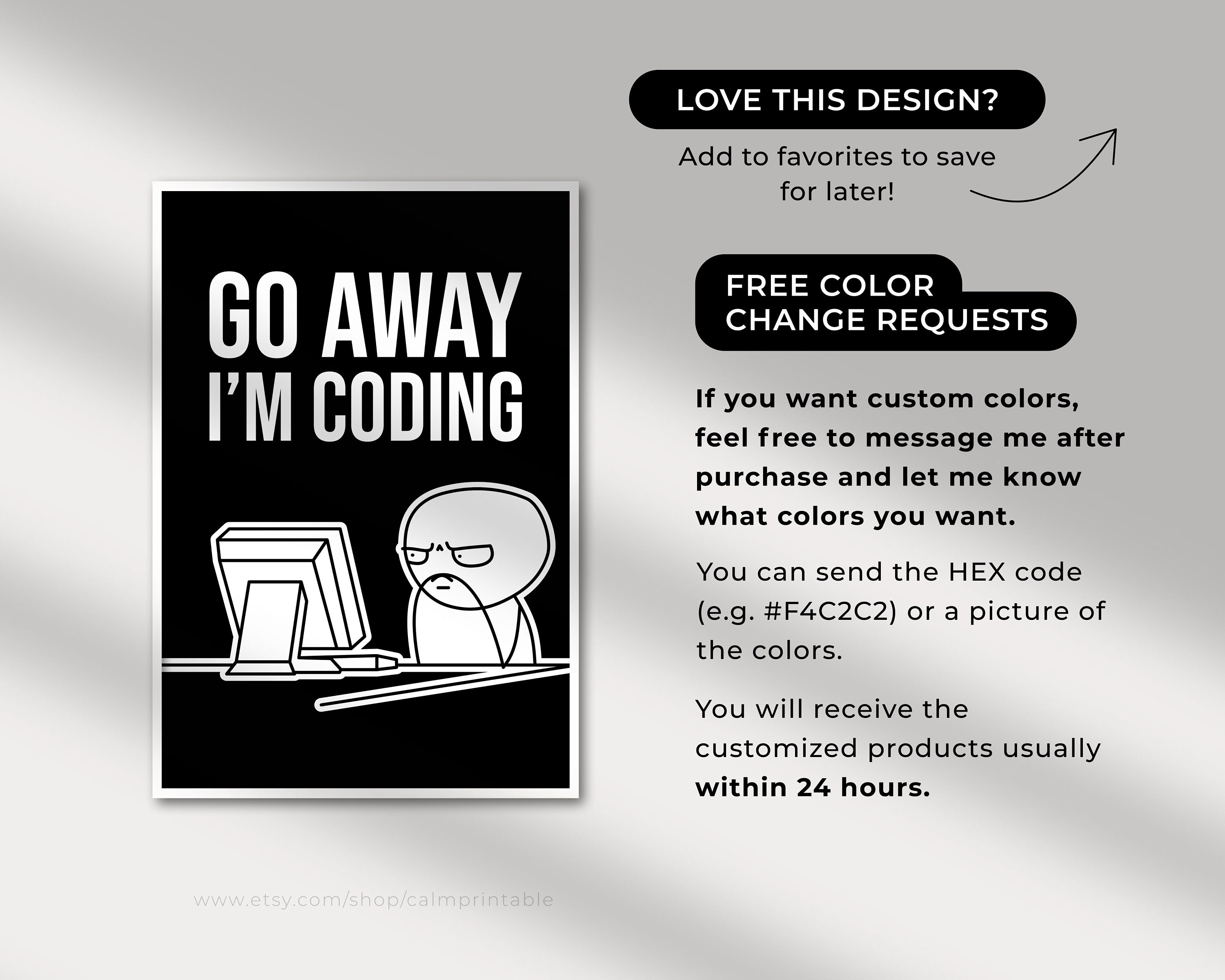 Funny Programmer Gift, Printable Wall Art, Programming Print, Coder ...