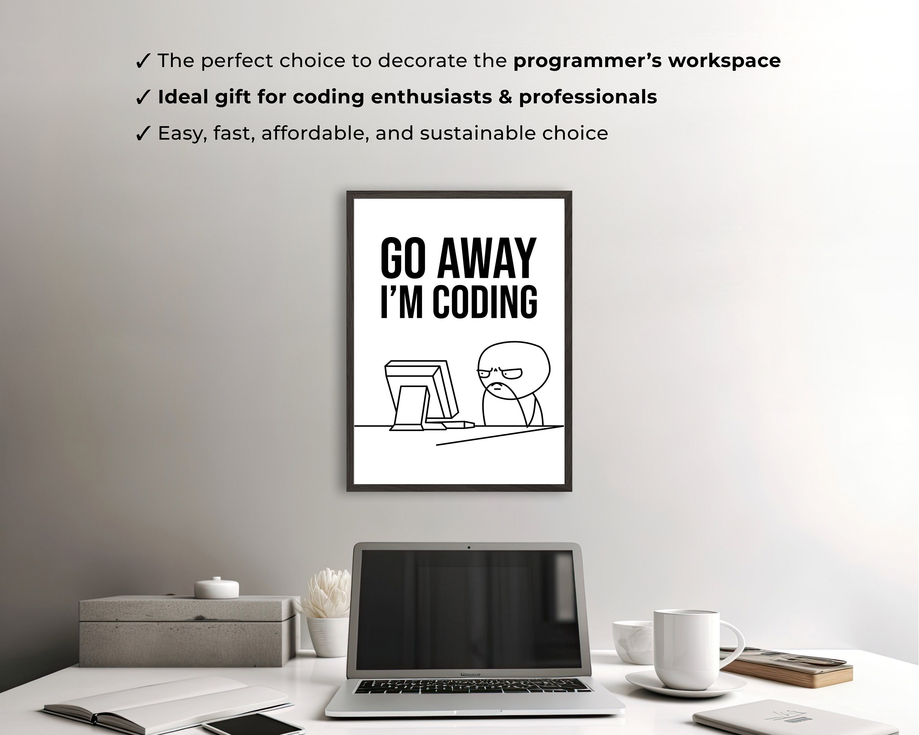 Funny Programmer Gift, Printable Wall Art, Programming Print, Coder Quote Poster, Computer Geek ...