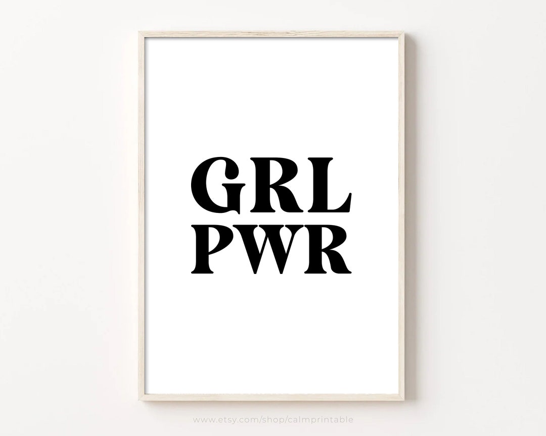 Girl Power Print, Printable Wall Art, Minimalist Wall Decor, Girl Boss ...