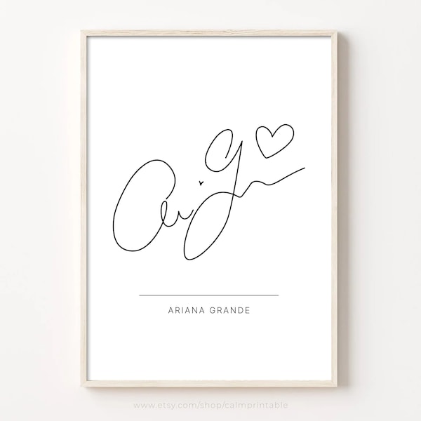 Ariana Grande Autograph - Etsy