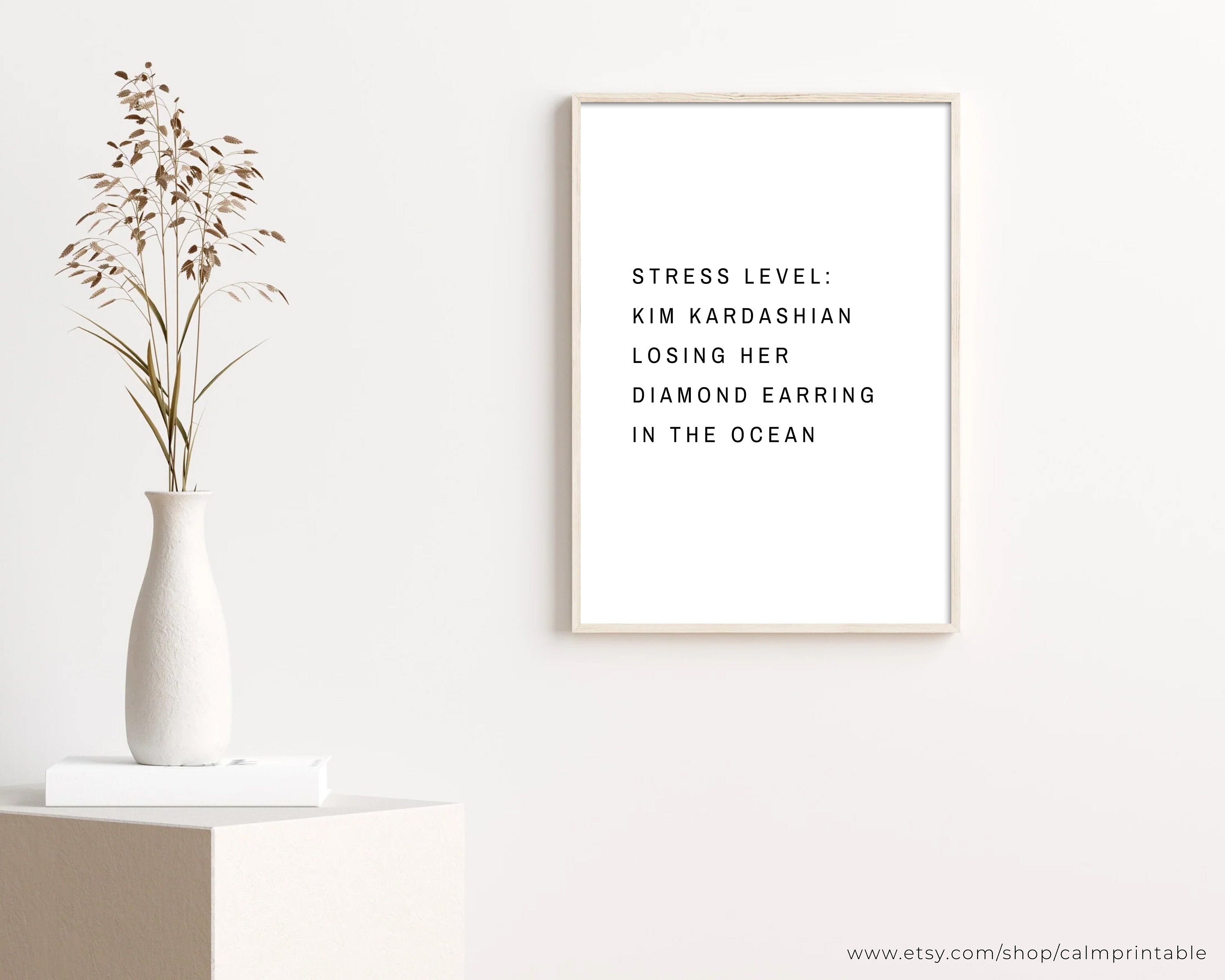 Stress Level Kim Kardashian Losing Her Diamond Earring in the Ocean ...