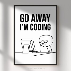 Funny Programmer Gift, Printable Wall Art, Programming Print, Coder Quote Poster, Computer Geek ...