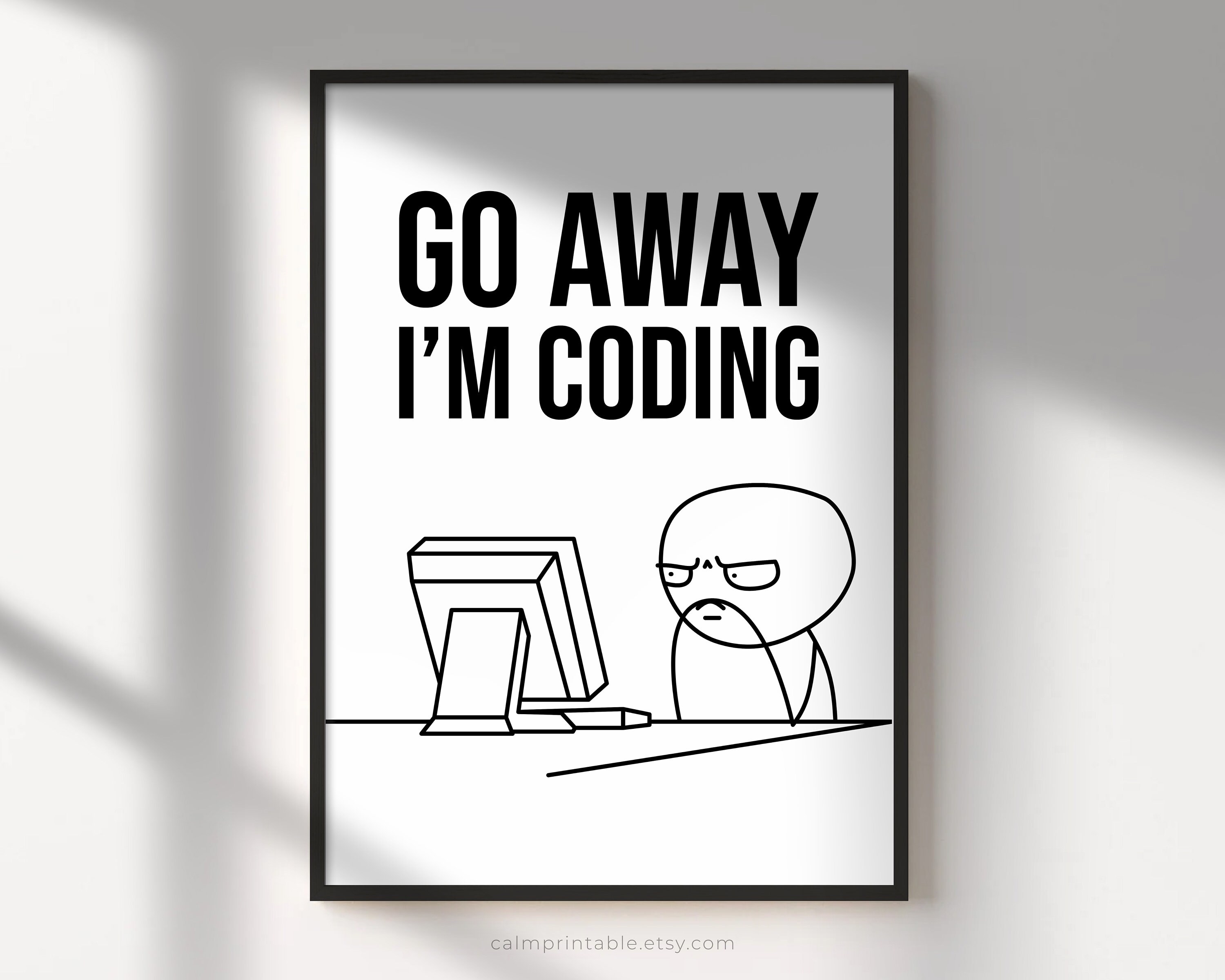 Funny Programmer Gift, Printable Wall Art, Programming Print, Coder ...